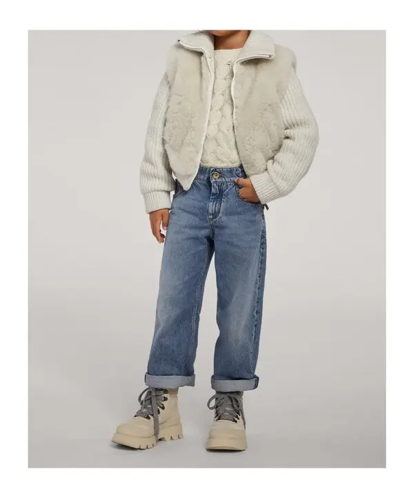 Brunello Cucinelli Monili Chain Mid-rise Straight-leg Jeans