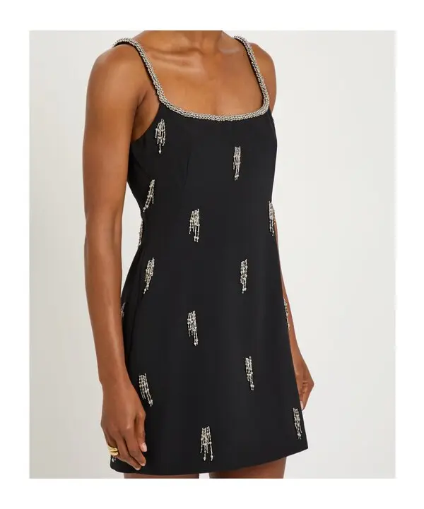 Simkhai Amy Embellished Crepe Mini Dress