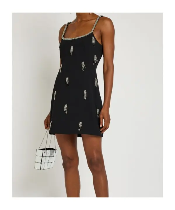 Simkhai Amy Embellished Crepe Mini Dress