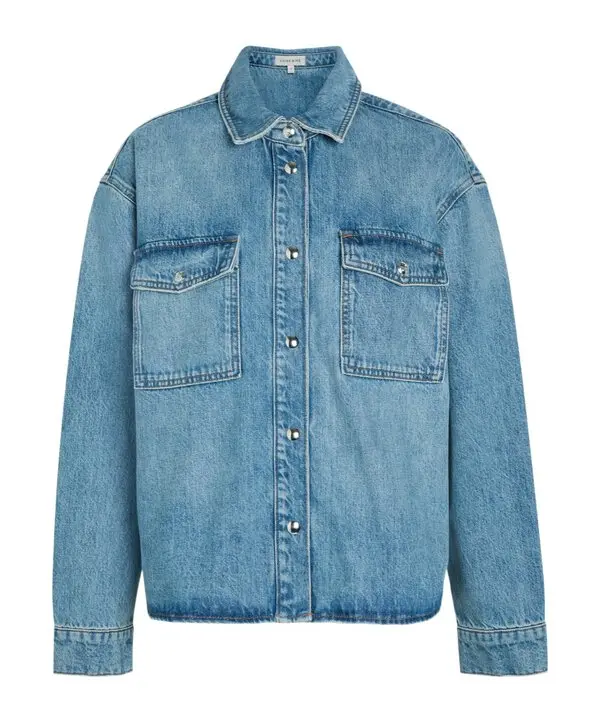 ANINE BING Paxton Denim Shirt - Blue