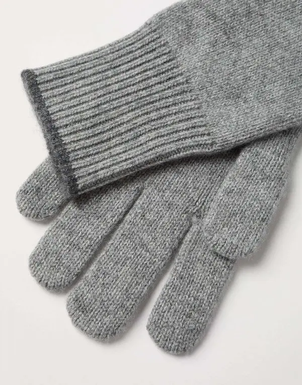 Brunello Cucinelli Ribbed-knit Cashmere Gloves