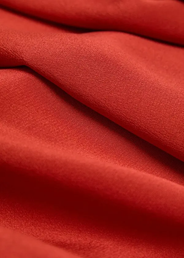 JOSEPH Yas Belted Silk Shirt - Red