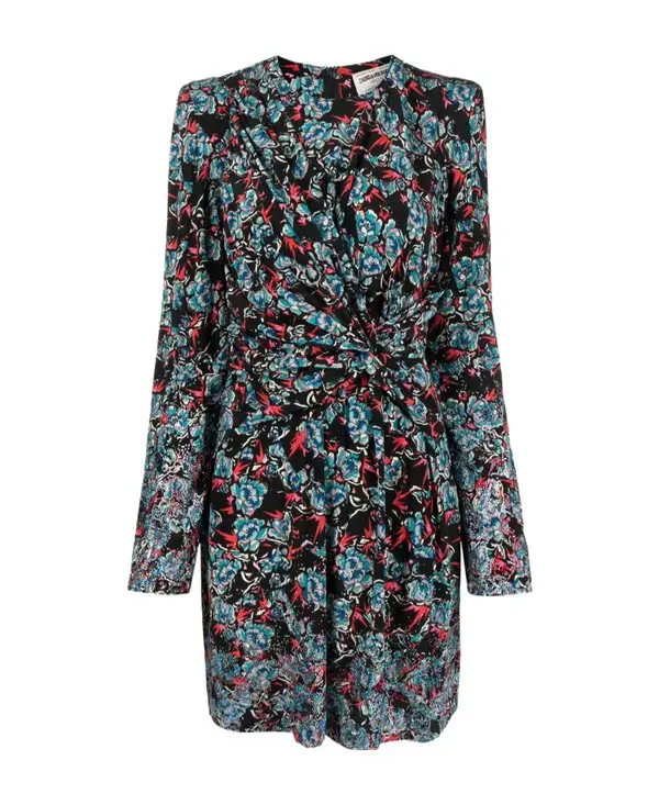 Zadig&Voltaire Floral Print Long Sleeve Dress