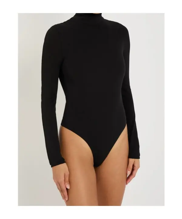 Alaïa Heart Cut-out Crepe Bodysuit