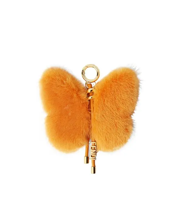 Fendi Mink Fur Butterfly Charm Pendant