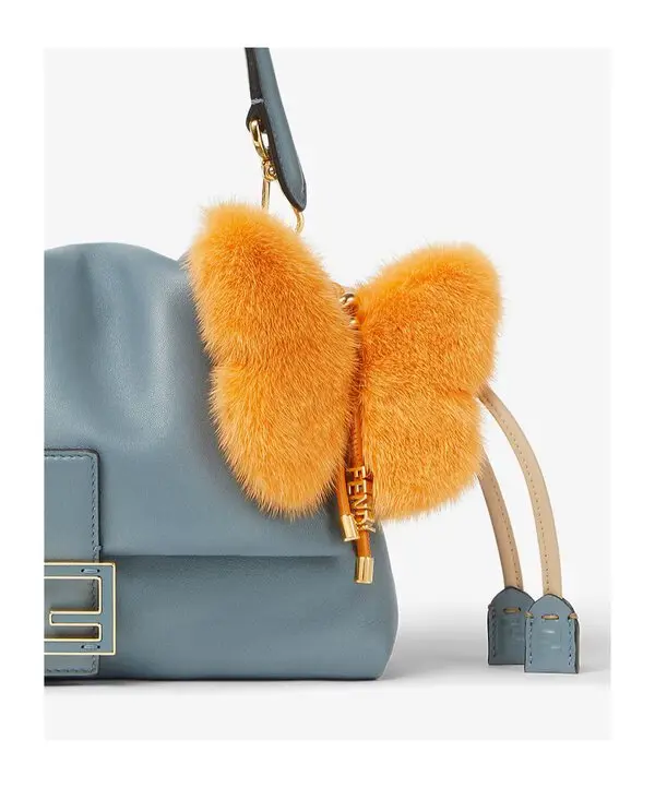 Fendi Mink Fur Butterfly Charm Pendant
