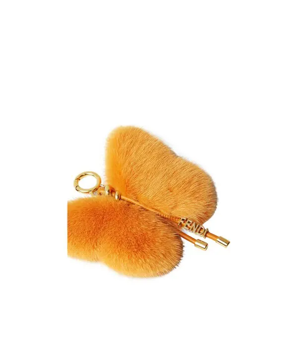 Fendi Mink Fur Butterfly Charm Pendant