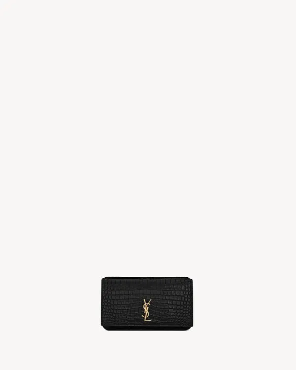 Saint Laurent Embossed Leather Shoulder Bag
