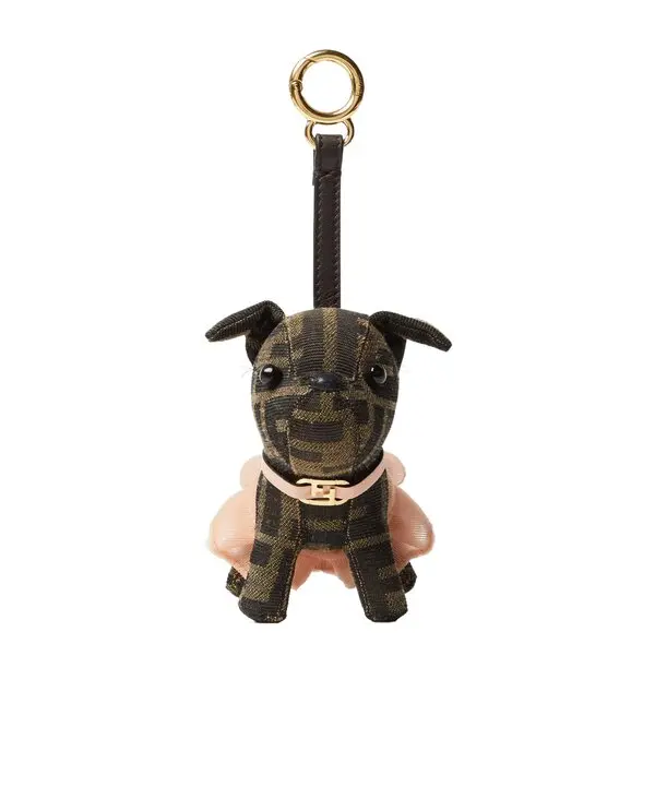 Fendi Leather Lanyard Puppy Charm