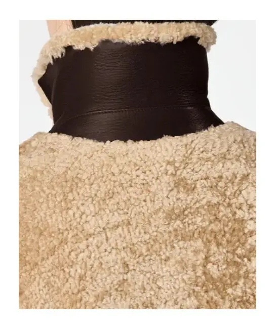 TOD'S Single Breasted Shearling Coat