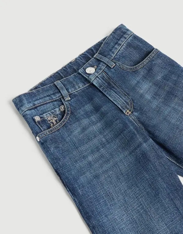 Brunello Cucinelli Logo-embroidered Straight-leg Jeans