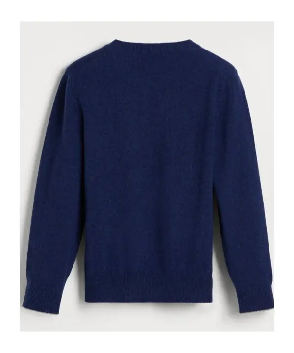 Brunello Cucinelli Embroidered-logo Cashmere Sweater - Blue
