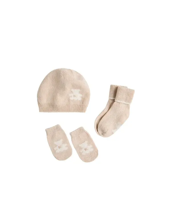 Brunello Cucinelli Cashmere Beanie, Mitten, And Sock Set
