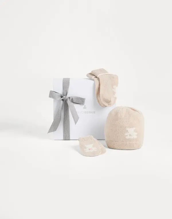 Brunello Cucinelli Cashmere Beanie, Mitten, And Sock Set