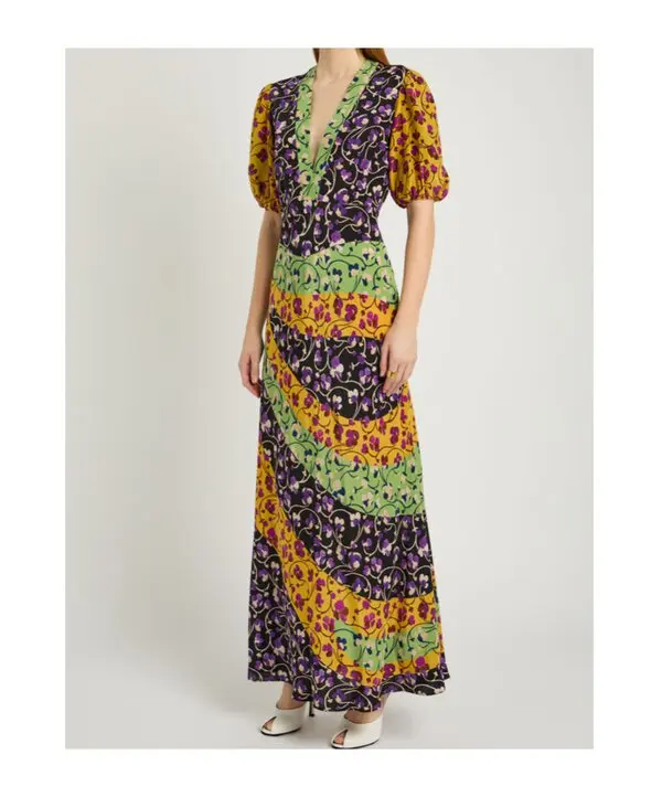 La DoubleJ Marlene Floral-print Silk Maxi Dress