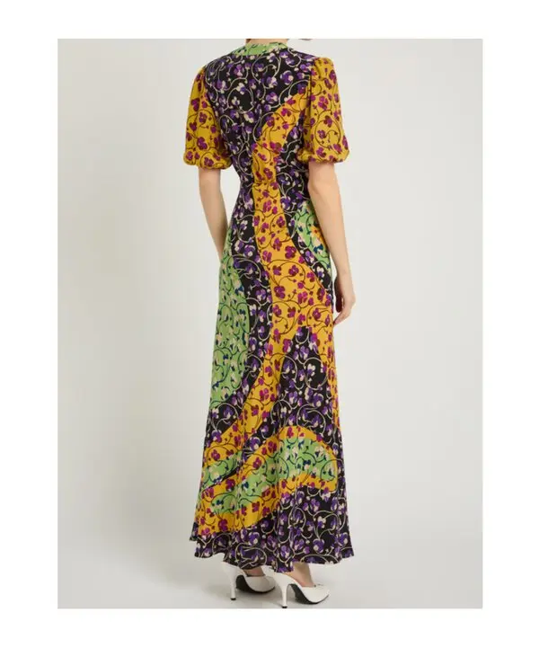 La DoubleJ Marlene Floral-print Silk Maxi Dress