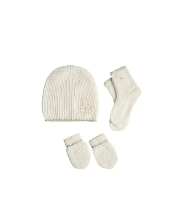 Brunello Cucinelli Cashmere Rib-knit Baby Bernie Set - Mint Green