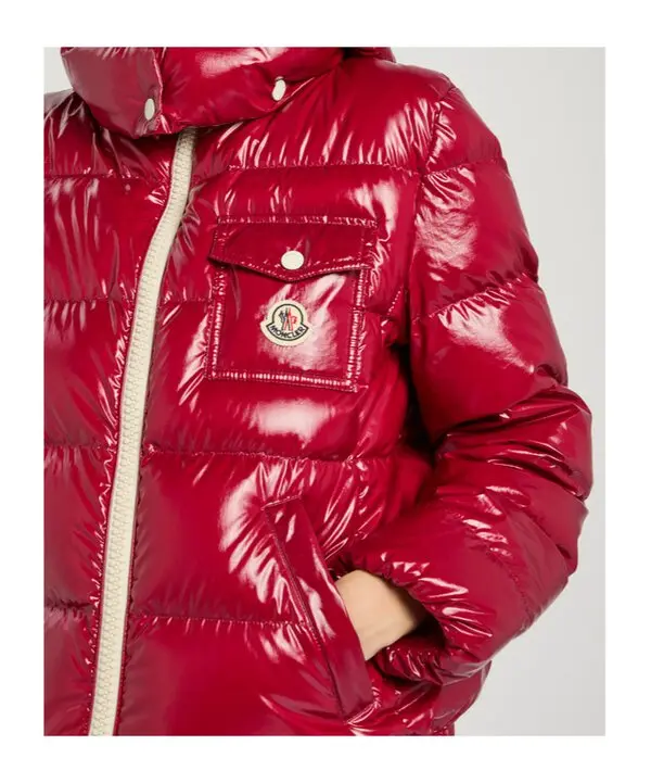 Moncler Andro Padded Hooded Glossed Shell Jacket