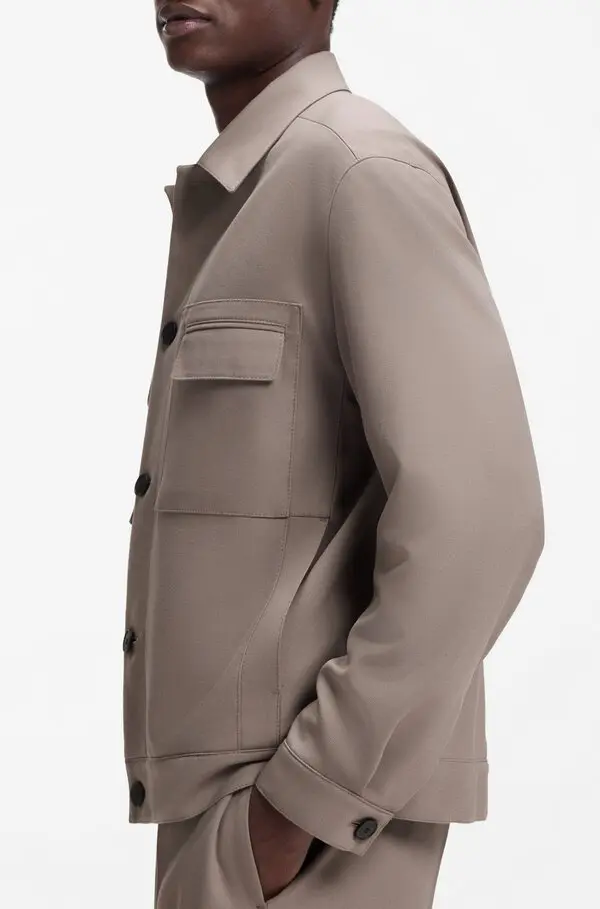 Hugo Boss Flap-pocket Button-up Jacket