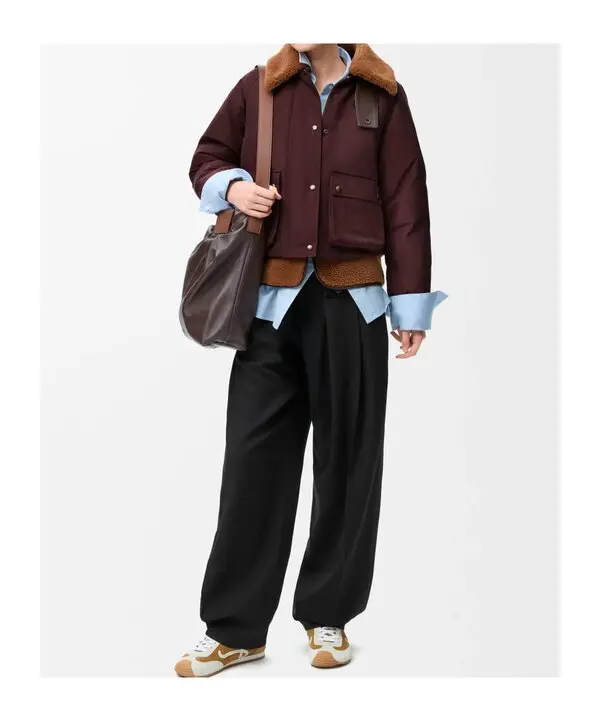 Loewe Pleated Belted Wool Crepe Trousers