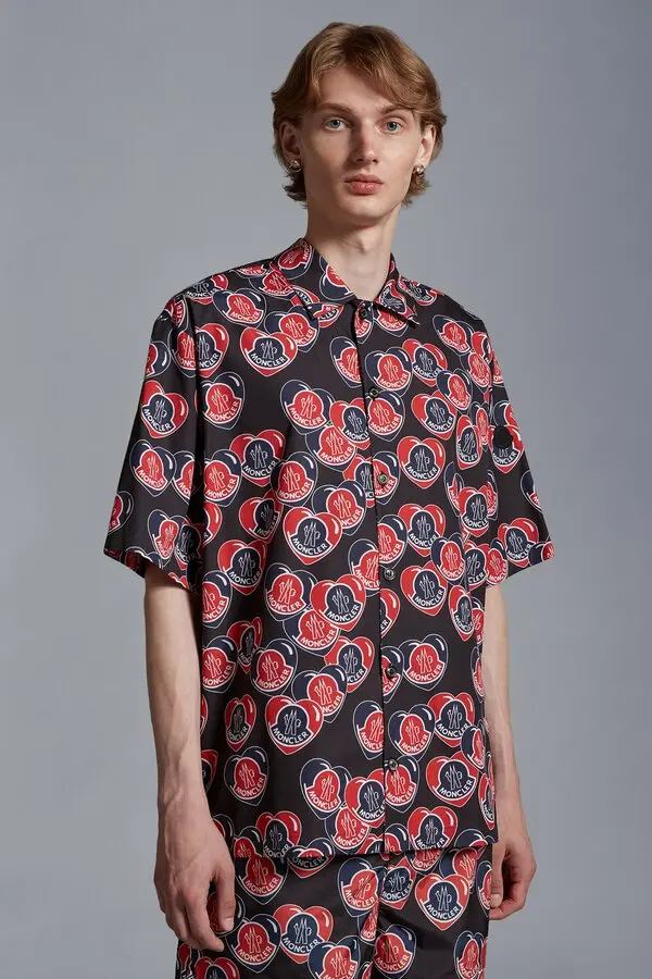 Moncler Heart Printed Short-sleeved Shirt
