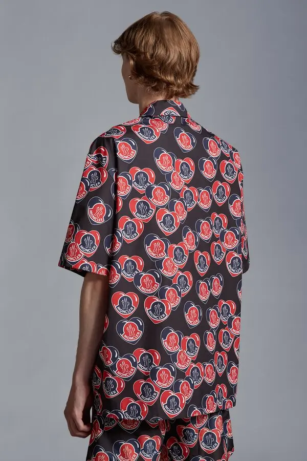 Moncler Heart Printed Short-sleeved Shirt