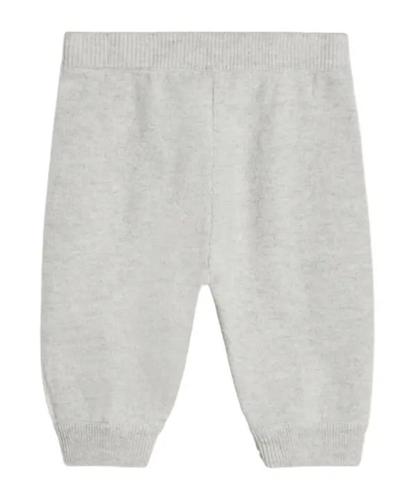 Brunello Cucinelli Bernie Baby Cashmere Ribbed Trousers - Light Gray