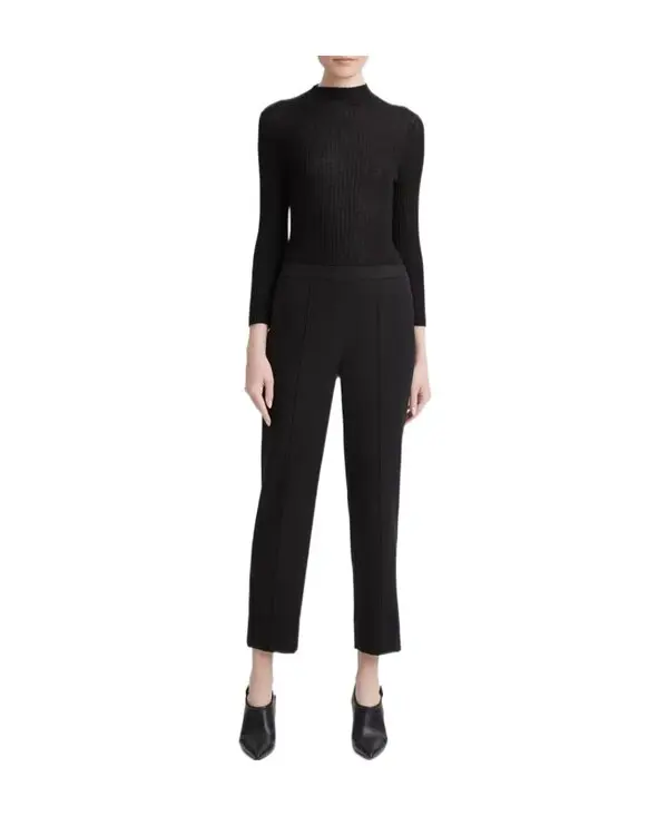Vince Flannel Mid-rise Easy Pull-on Pants