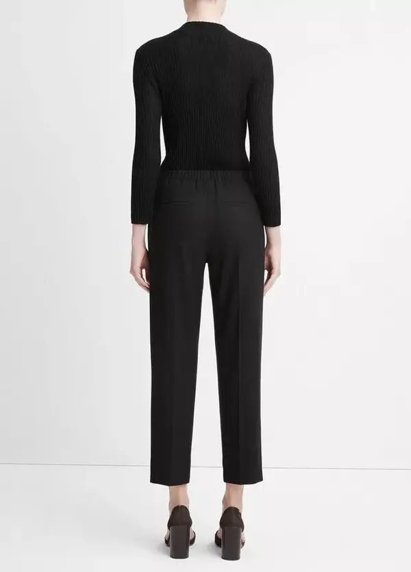 Vince Flannel Mid-rise Easy Pull-on Pants