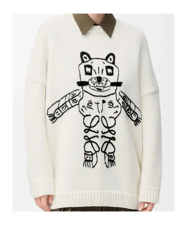 Loewe Wool Sweater With Graphic Detail