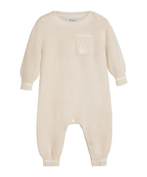 Brunello Cucinelli Honeycomb Knit Romper