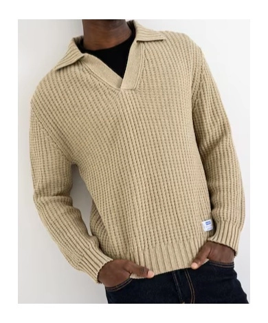 Hugo Boss Collared Long-sleeved Knit Sweater