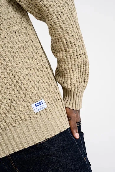 Hugo Boss Collared Long-sleeved Knit Sweater