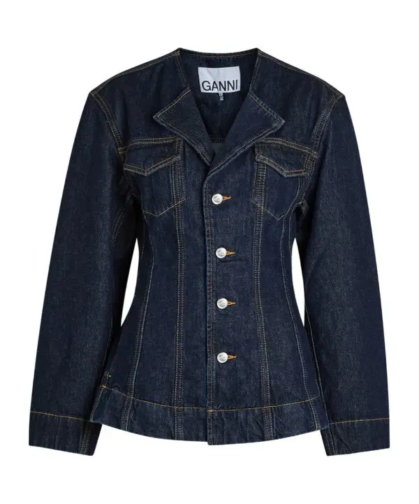 GANNI Panelled Denim Jacket