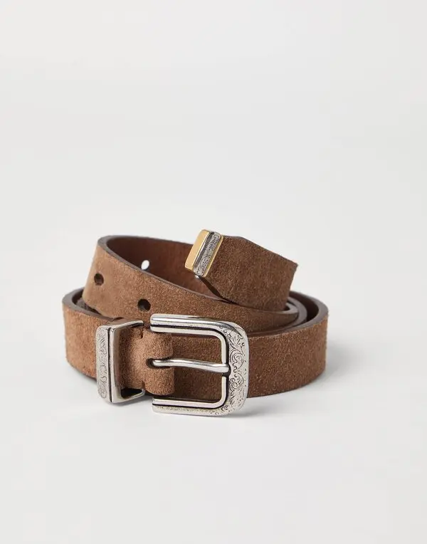 Brunello Cucinelli Pattern Engraved Buckle Belt
