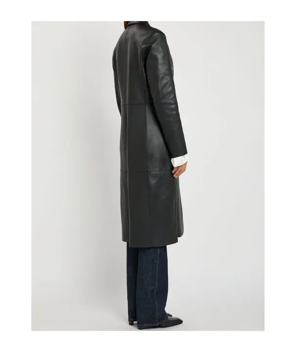TOTEME Button-down Leather Trench Coat