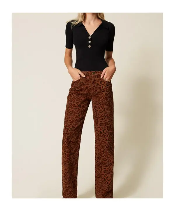 TWINSET Embellished Button Polo Shirt