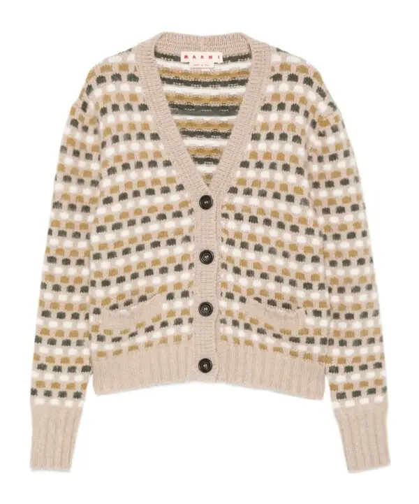 Marni Geometric Pattern V-neck Cardigan