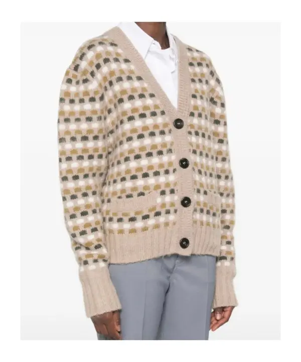Marni Geometric Pattern V-neck Cardigan