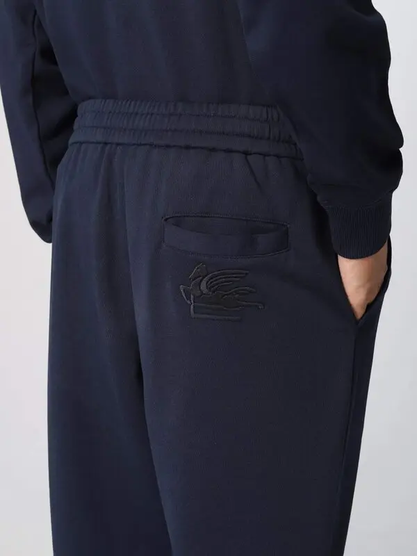 Etro Logo Embroidered Drawstring Tapered Track Pants
