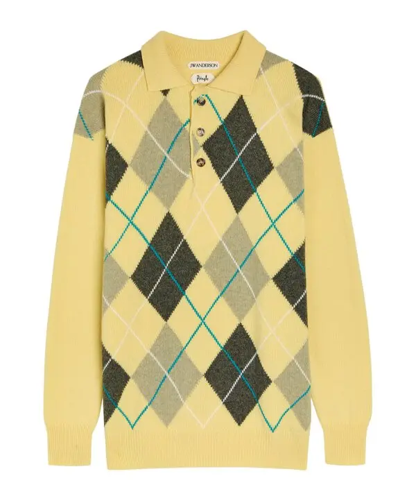 J.W.ANDERSON Pringle Argle Wool Polo Jumper