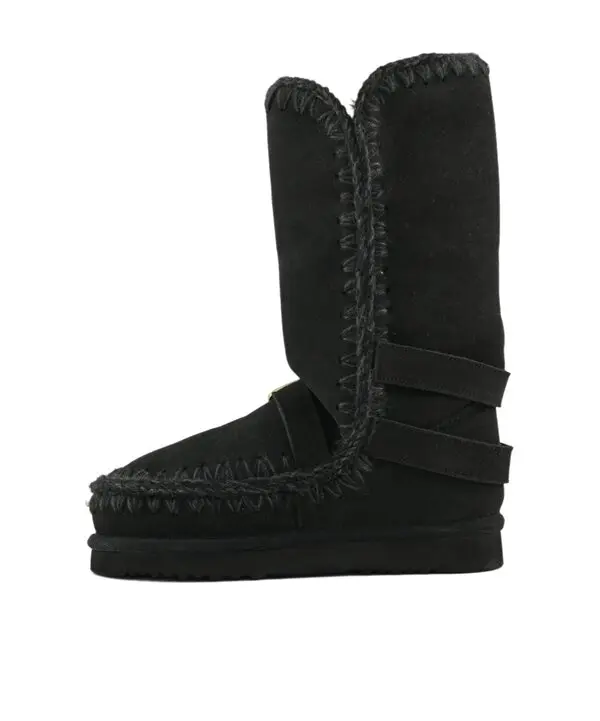 Mou Eskimo Buckle Strap Boots - Black