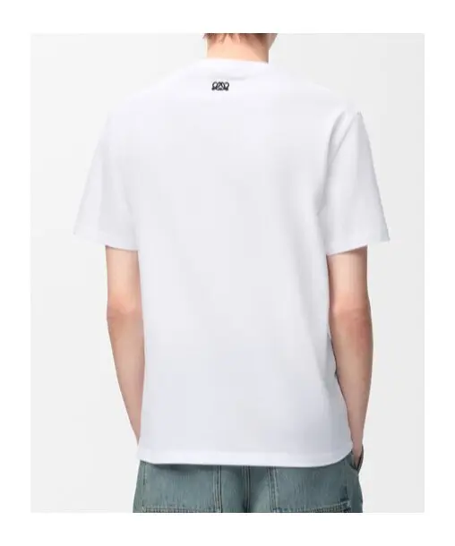Loewe Relaxed Fit Cotton T-shirt With Printed And Embroidered Details