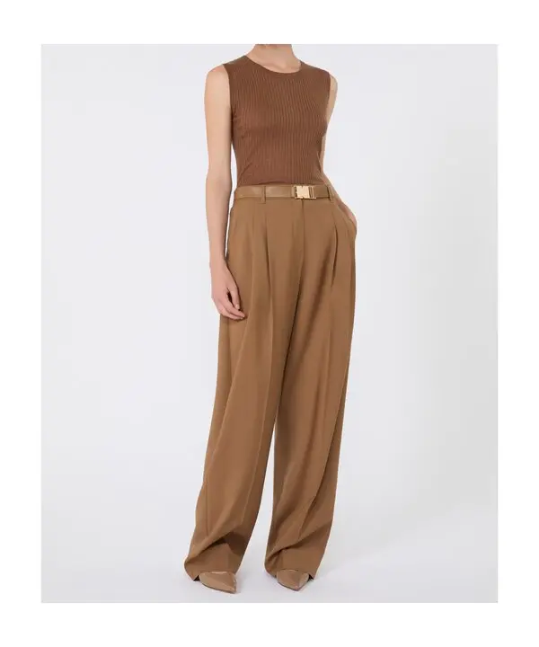 Max Mara Silk And Wool Yarn Top