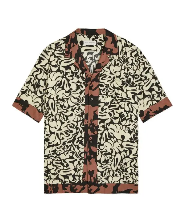 Dries Van Noten Carltonne Printed Satin Shirt
