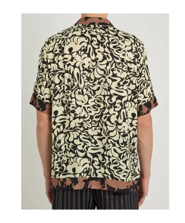 Dries Van Noten Carltonne Printed Satin Shirt