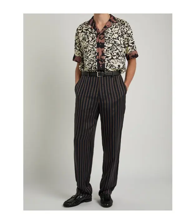 Dries Van Noten Carltonne Printed Satin Shirt