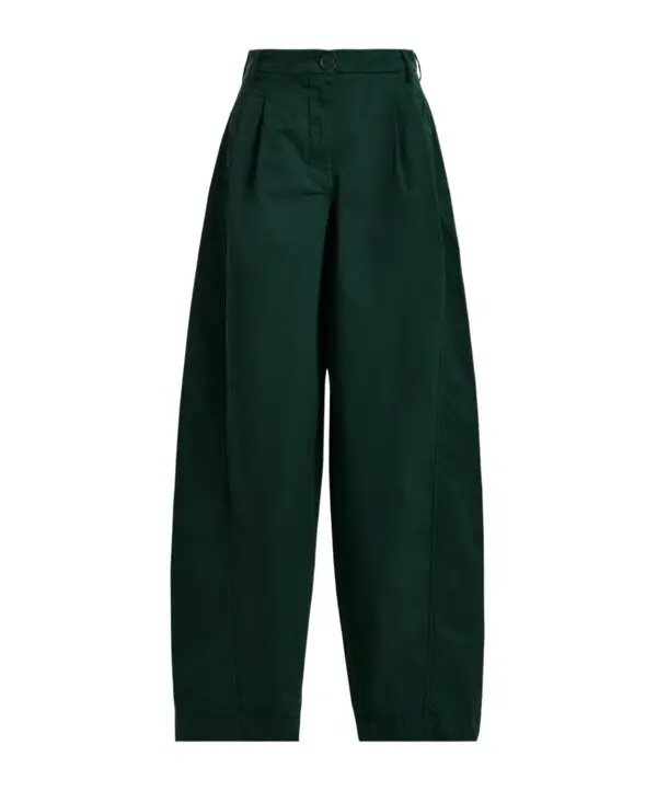 Essentiel Antwerp High-waisted Tapered Cotton Pants - Khaki