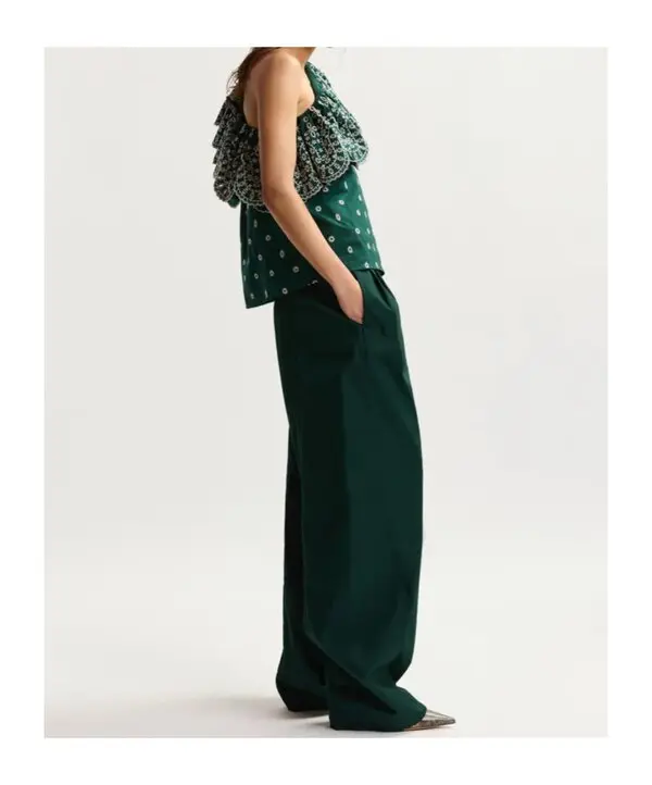 Essentiel Antwerp High-waisted Tapered Cotton Pants