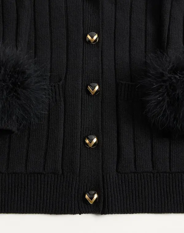 Valentino Garavani Cardigan With Feathers